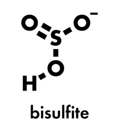 Sodium bisulfite salt chemical structure used Vector Image