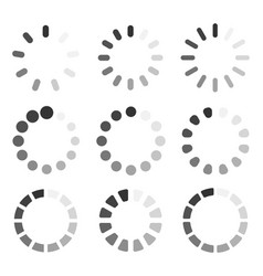 Loading icon collection set preloaders Royalty Free Vector