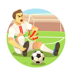 Injured soccer player Royalty Free Vector Image