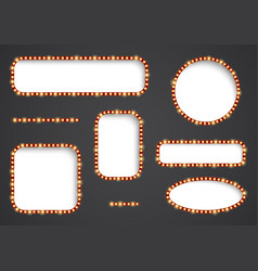 Retro light frames Royalty Free Vector Image - VectorStock