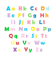 English color alphabet numbers and symbols Vector Image