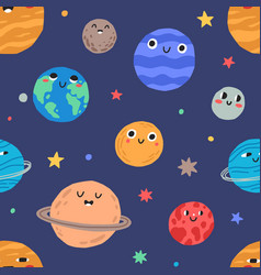 Cute planet solar system Royalty Free Vector Image