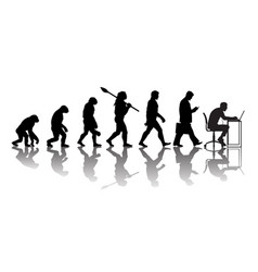 Theory of evolution of man Royalty Free Vector Image