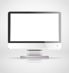 Colorful empty computer monitor screen right side Vector Image