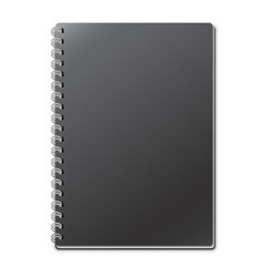 Empty white notebook template Royalty Free Vector Image