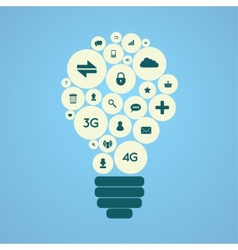 Lightbulb Network Royalty Free Vector Image - VectorStock