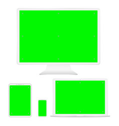 Modern concept smartphone with green screen Vector Image