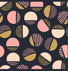 Abstract geometric seamless pattern with circles Vector Image