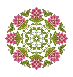 Round floral pattern Royalty Free Vector Image