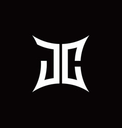 Jc monogram logo with diamond shape and ring Vector Image