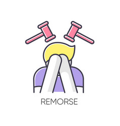 Remorse icon Royalty Free Vector Image - VectorStock