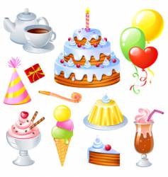 Birthday elements set Royalty Free Vector Image