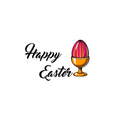 Happy easter label Royalty Free Vector Image - VectorStock