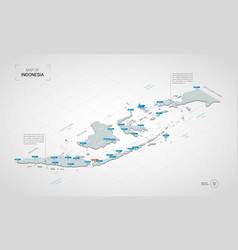 Isometric 3d indonesia map concept Royalty Free Vector Image