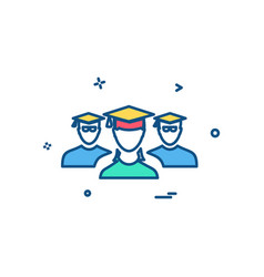 Student group icon design Royalty Free Vector Image