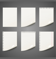 Blank note paper on transparent background Vector Image