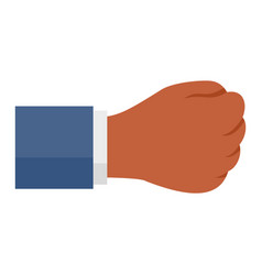 Team fist icon flat style Royalty Free Vector Image