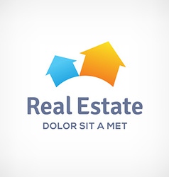 Real estate sign logo icon design template Vector Image