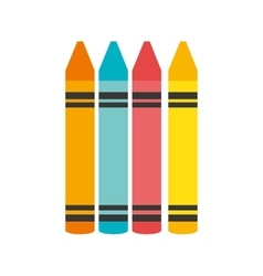 Cartoon crayons box design Royalty Free Vector Image