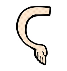 Comic cartoon arm Royalty Free Vector Image - VectorStock