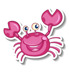 Cute bright pink cartoon seashell icon colorful Vector Image