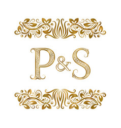 As vintage initials logo symbol letters a s Vector Image