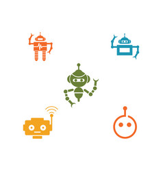 Robot and human background Royalty Free Vector Image