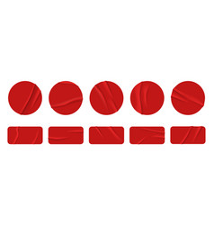 Red round sticker isolated Royalty Free Vector Image