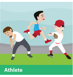 Gymnastic athletic sport cartoon set Royalty Free Vector