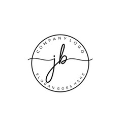 Jb initial logo with colorful circle template Vector Image