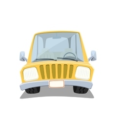 Beautiful cute yellow car in cartoon style Vector Image
