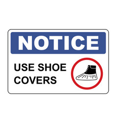 Shoe covers icon protective medical covers sign Vector Image