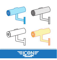 Map pointer cctv camera icon Royalty Free Vector Image