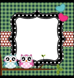 Frame of cute owls Royalty Free Vector Image - VectorStock