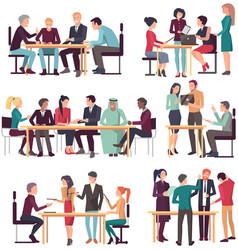Business team set Royalty Free Vector Image - VectorStock