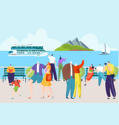 Seaside boardwalk Royalty Free Vector Image - VectorStock