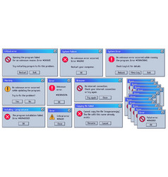 Vaporwave 80s interface screen retro terminal or Vector Image