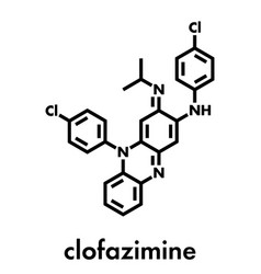 Clofazimine leprosy drug molecule skeletal formula