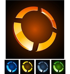 3d round emblems Royalty Free Vector Image - VectorStock