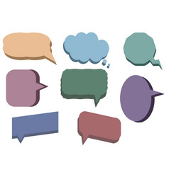 Collection of blank speaking box speech bubbles Vector Image