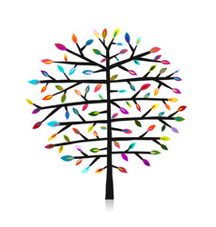 Abstract spring tree Royalty Free Vector Image