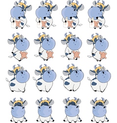 Two cute cows Royalty Free Vector Image - VectorStock