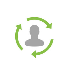 Staff rotation icon Royalty Free Vector Image - VectorStock