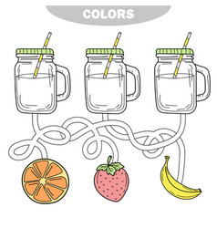 Color number educational game for kids cartoon Vector Image