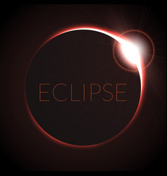 Eclipse with lens flare Royalty Free Vector Image