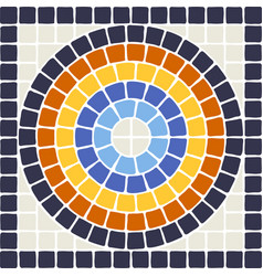 Ancient mosaic tile pattern decorative antique Vector Image