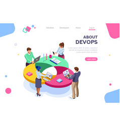 Programmer at work concept can use for web banner Vector Image