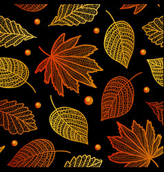 Autumn seamless leaf pattern Royalty Free Vector Image