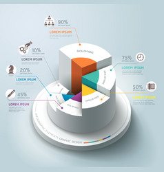 3d cone business infographics diagram Royalty Free Vector