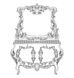 Baroque mirror frame Royalty Free Vector Image